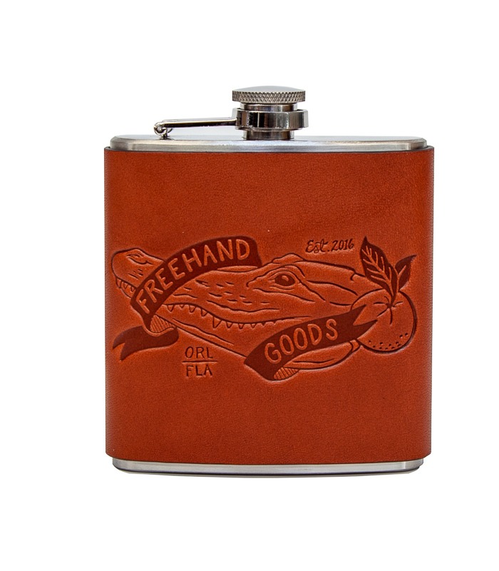 Gator Stainless Steel Flask by Freehand Goods | Hold 6oz.