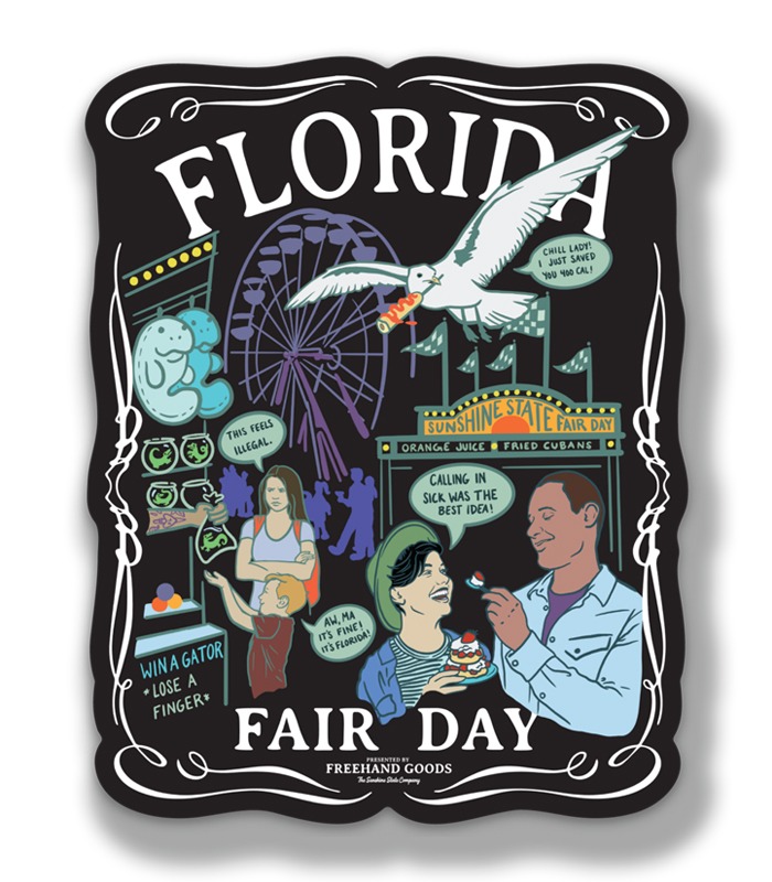 State Fair Sticker by Freehand Goods | Artwork by V. Steiner